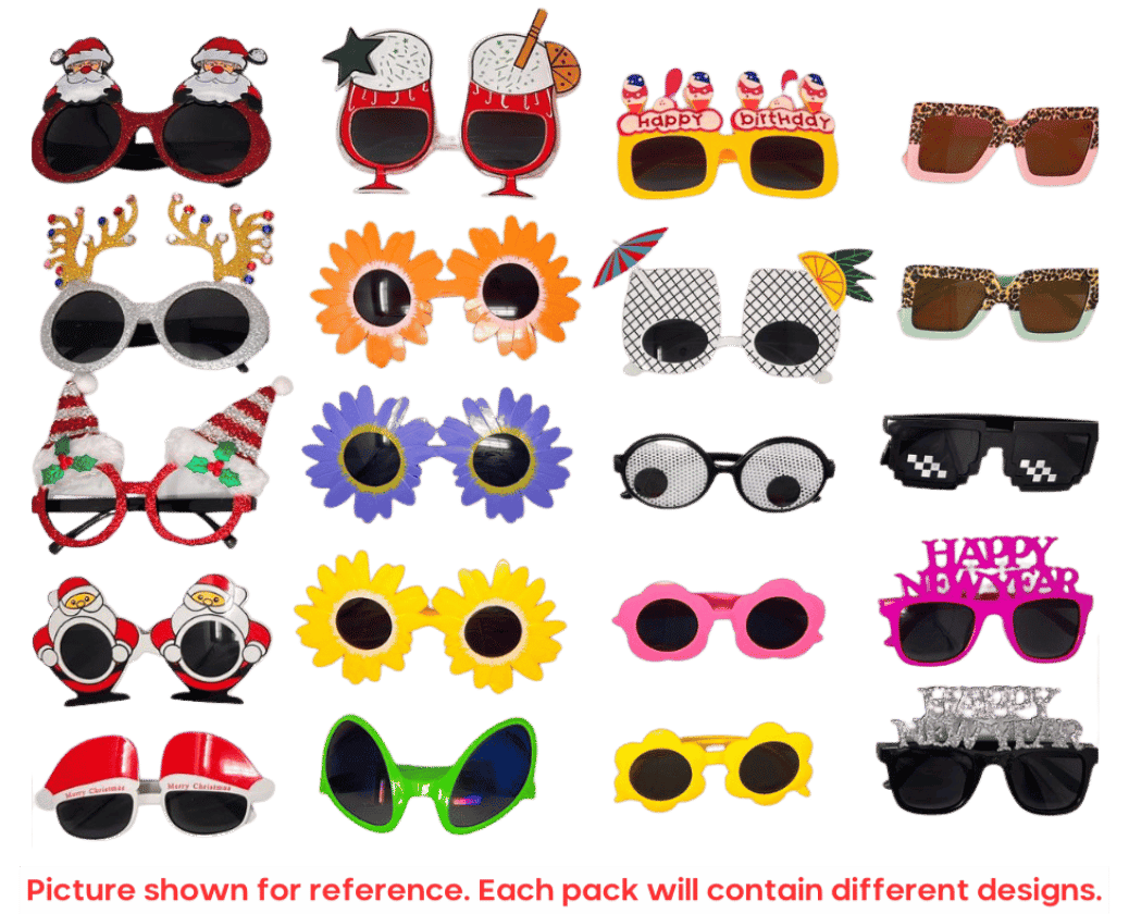 Mega Glasses Props Pack | Photo Booth | King Props