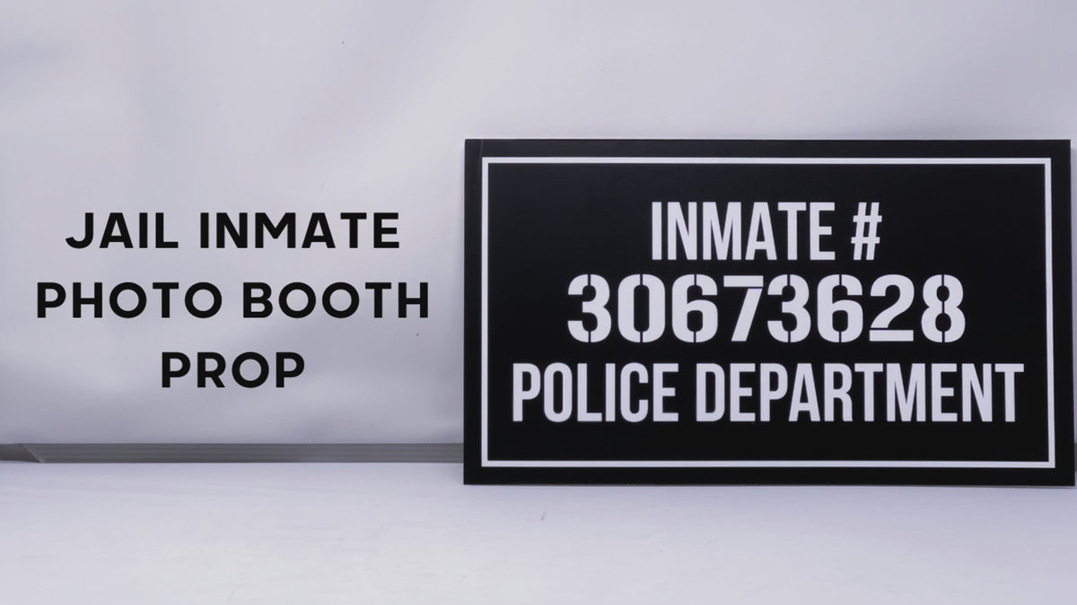 Jail Inmate Photo Booth Prop | Prisoner Prop Signs – King Props
