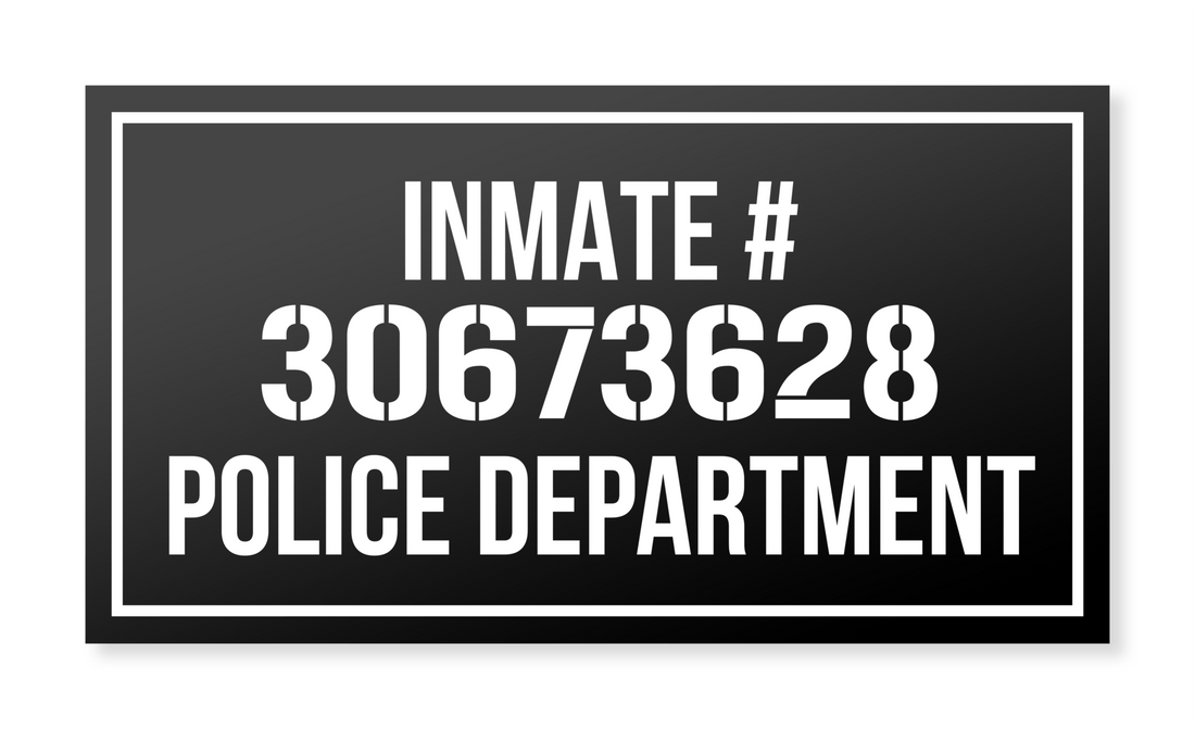Mugshot Photo Booth Prop | Jail Inmate Sign | King Props