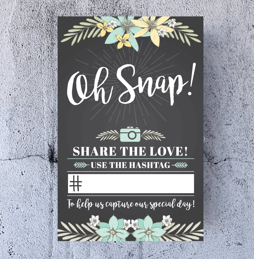 Photo Booth Hashtag Signs | Wedding Hashtag Signs | King Props