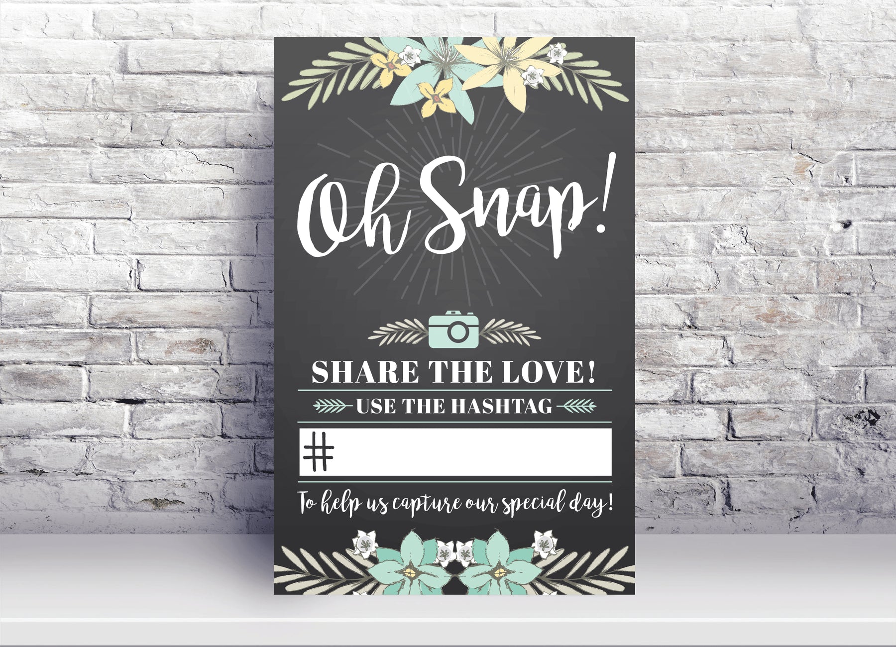 Photo Booth Hashtag Signs | Wedding Hashtag Signs | King Props