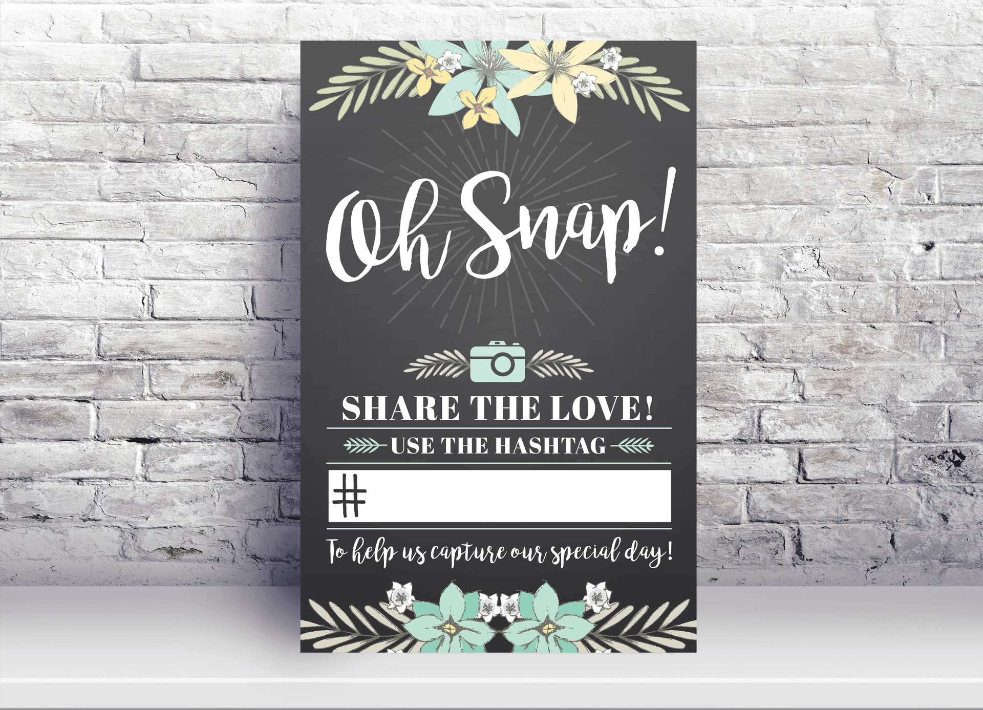 Photo Booth Hashtag Signs | Wedding Hashtag Signs | King Props
